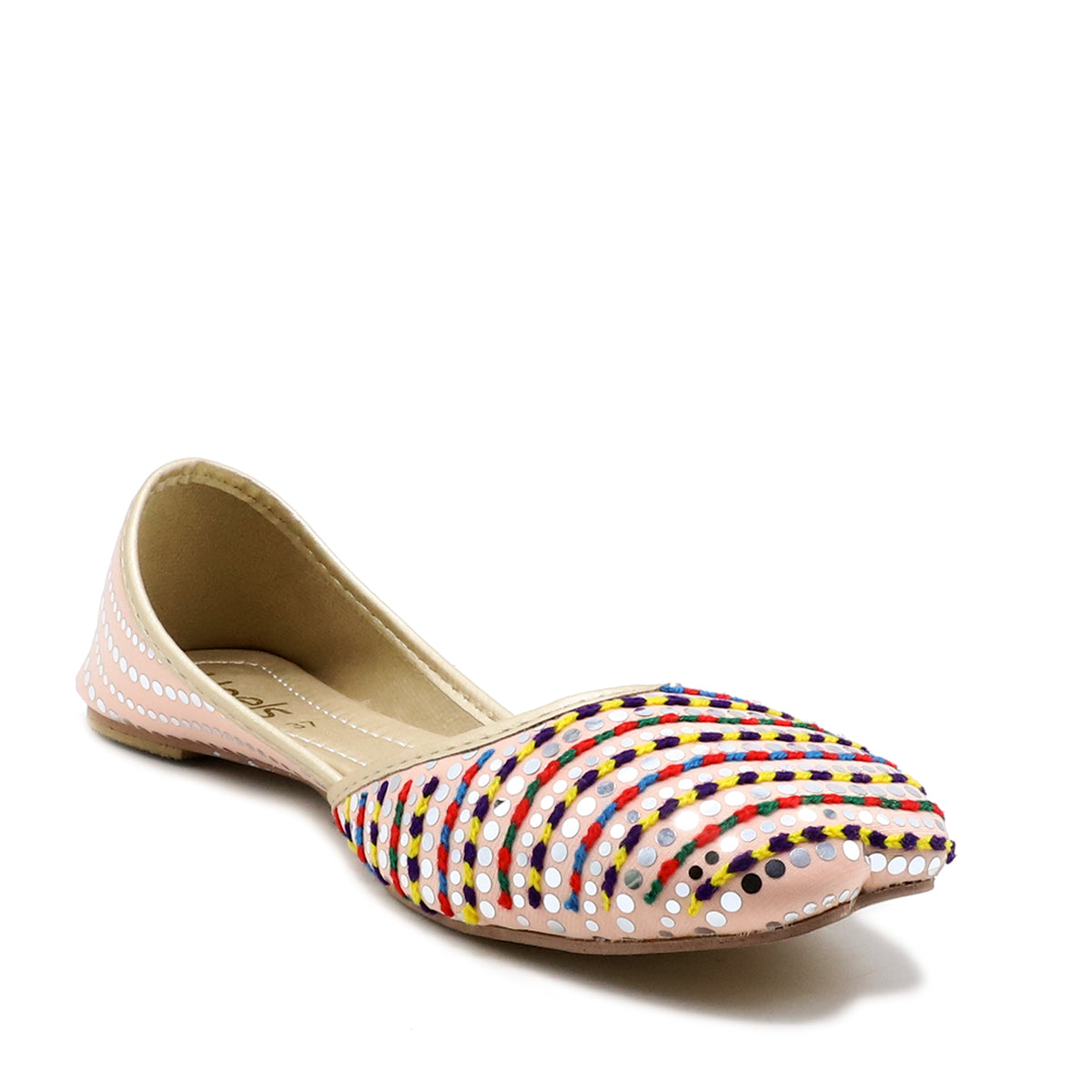 Peach Ethnic Khussa L00940026 – Heels Shoes | New