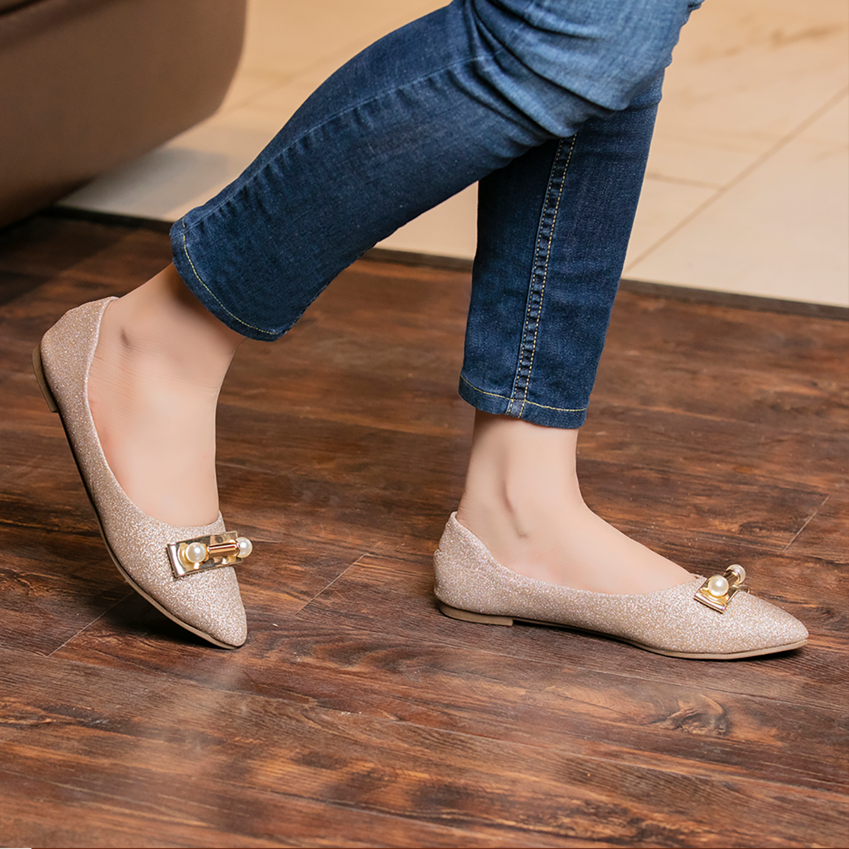 Golden Fancy Pumps 091131 – Heels Shoes | New