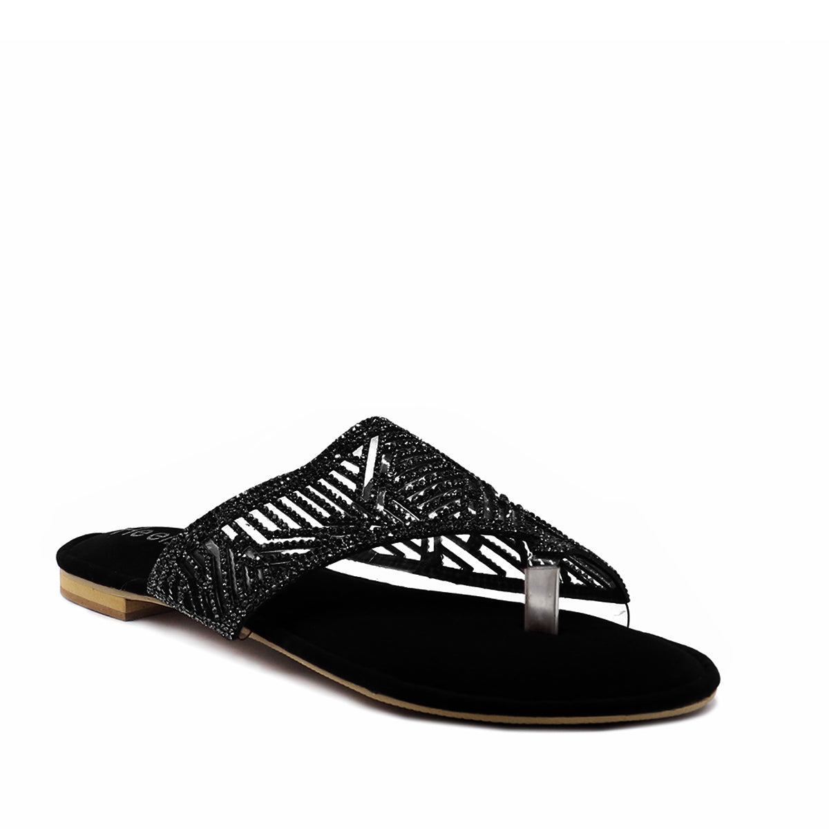 Black Fancy Chappal 010108 – Heels Shoes | New