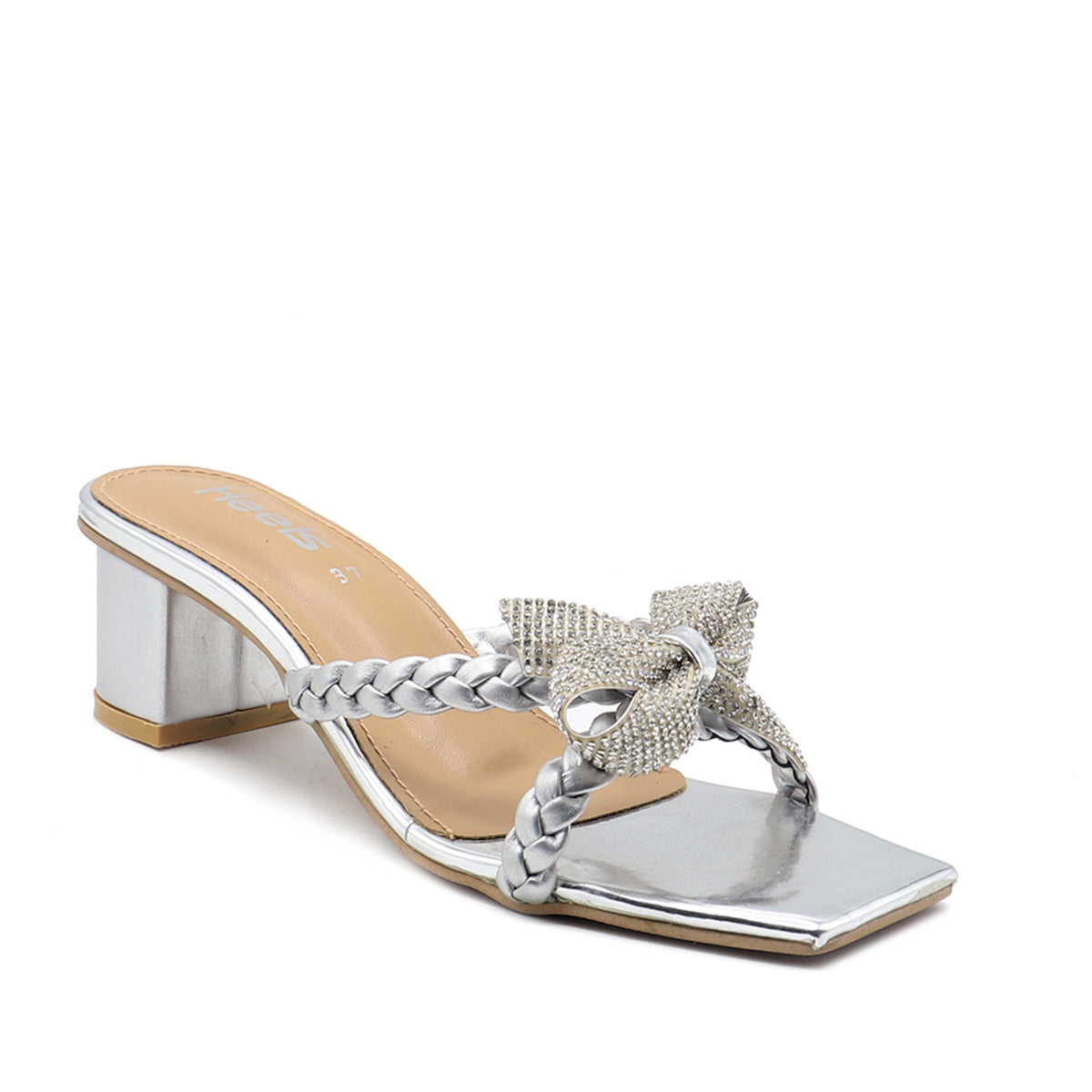 Silver Fancy Slipper 045194 – Heels Shoes | New