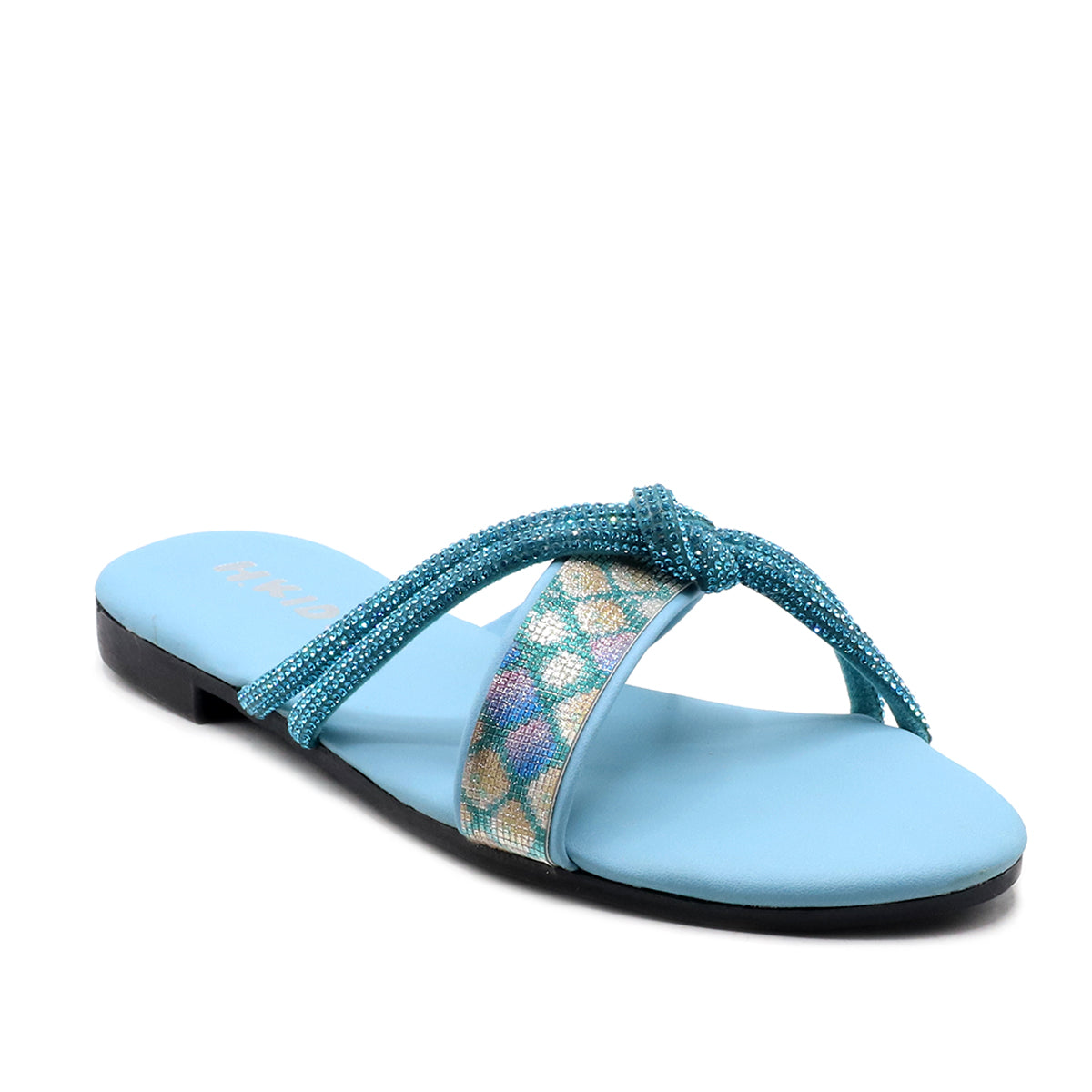 Sky Blue Fancy Chappal K00G30075 – Heels Shoes | New