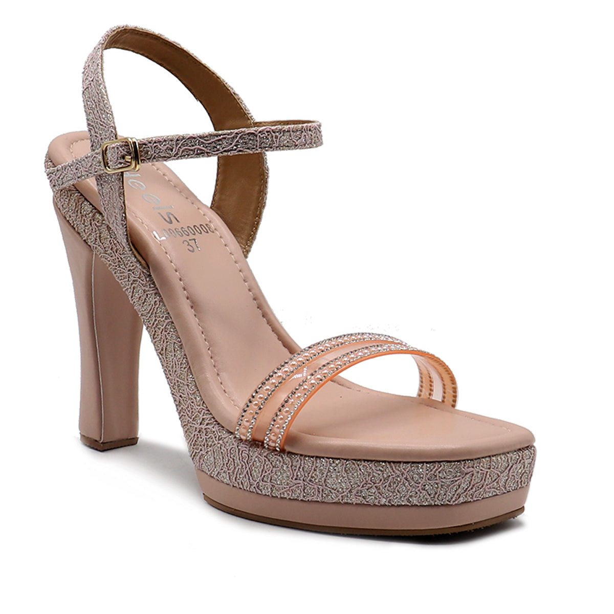 Peach Fancy Sandal L00660008 – Heels Shoes