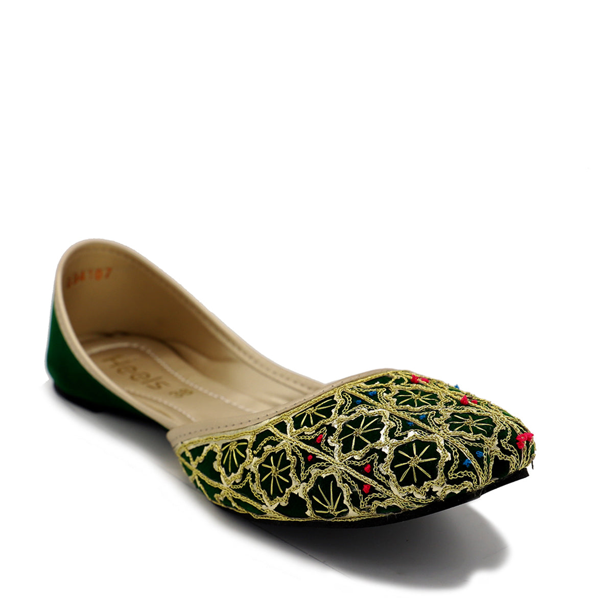 See Green Ethnic Khussa 094107 – Heels Shoes