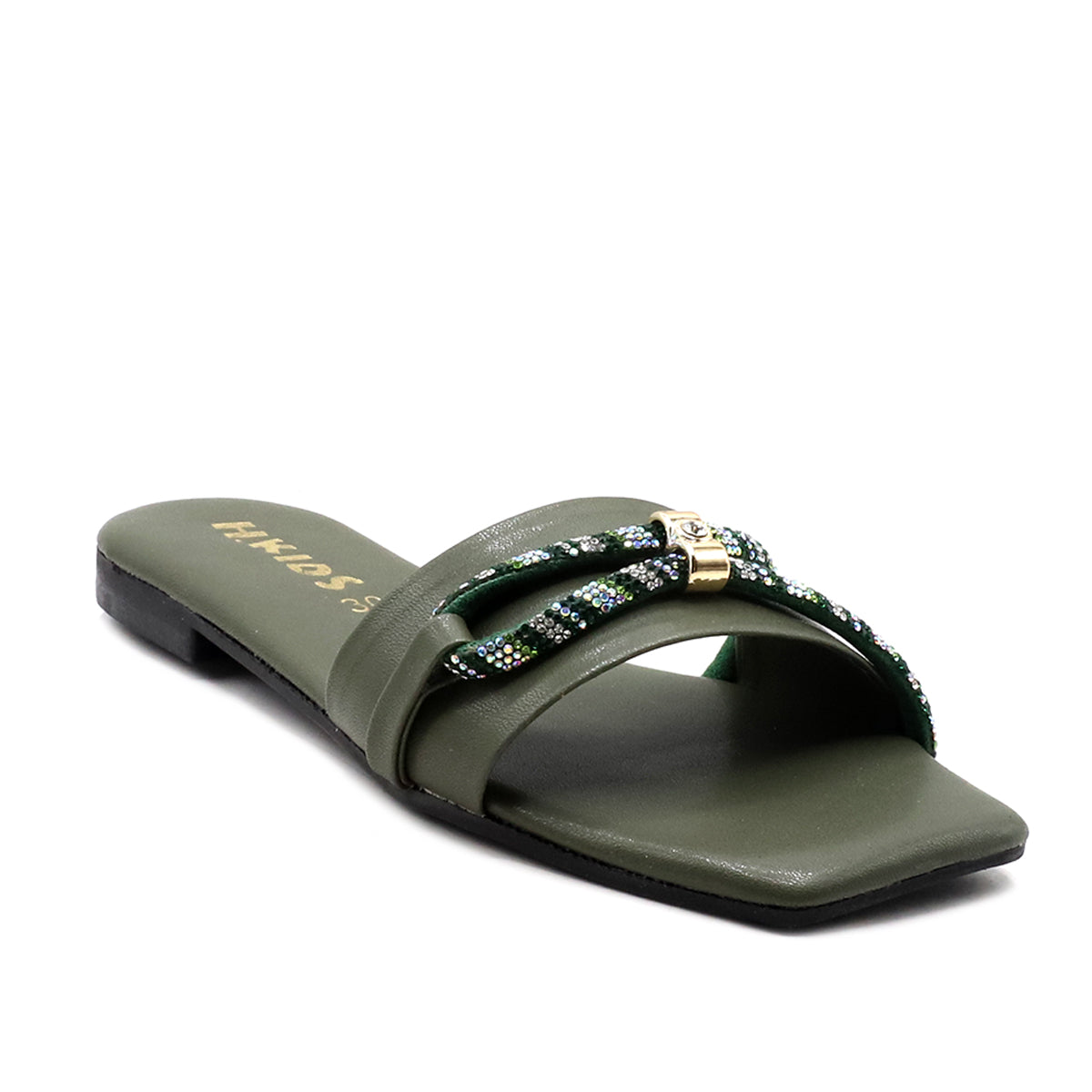 Green Casual Chappal K00G30077 – Heels Shoes | New