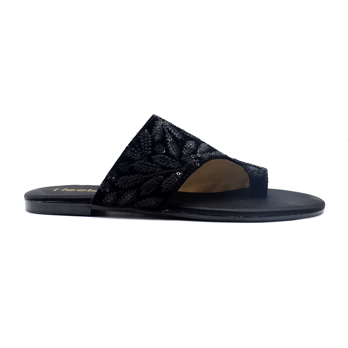 Black Ethnic Chappal L00500003 – Heels Shoes | New