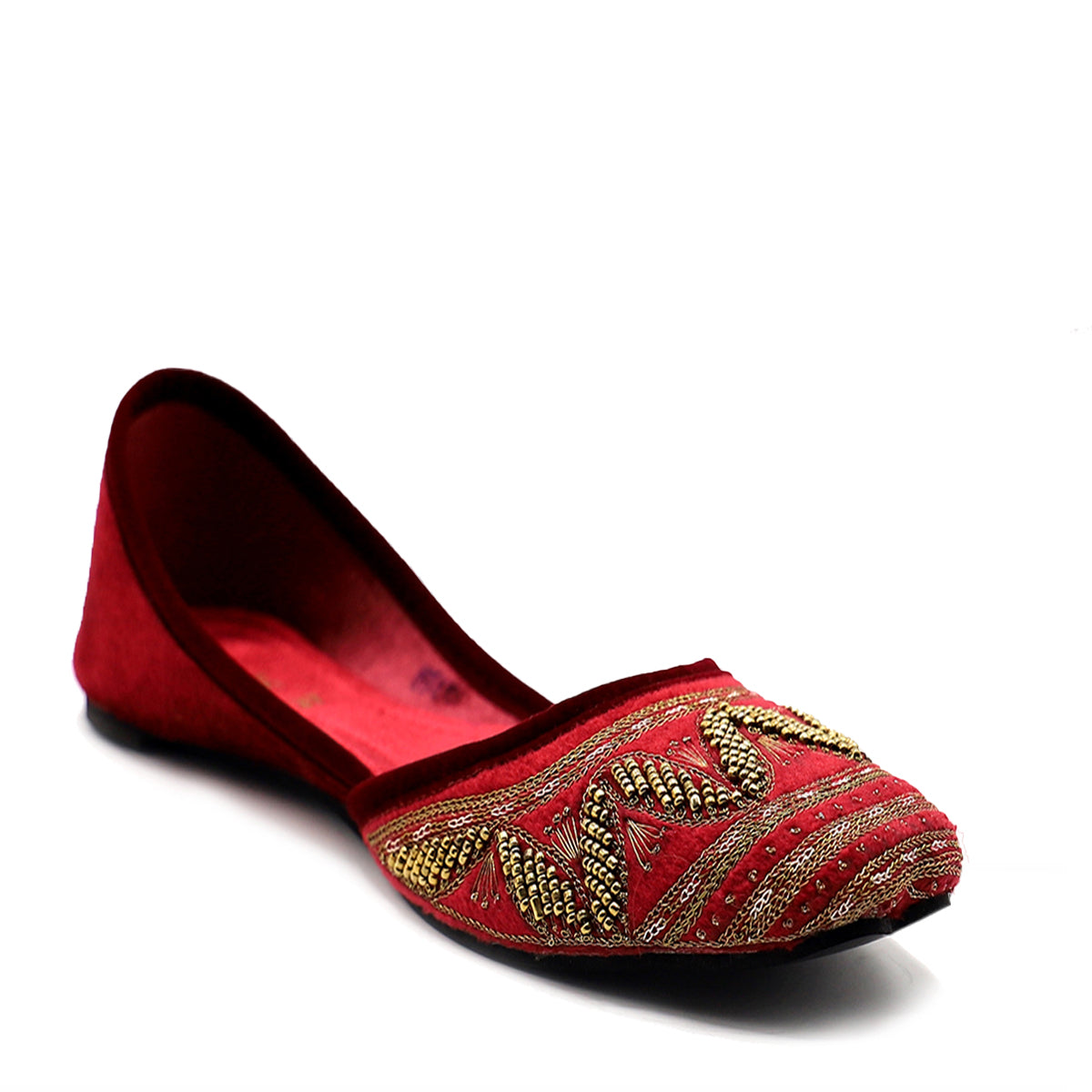 Maroon Ethnic Khussa 094101 – Heels Shoes