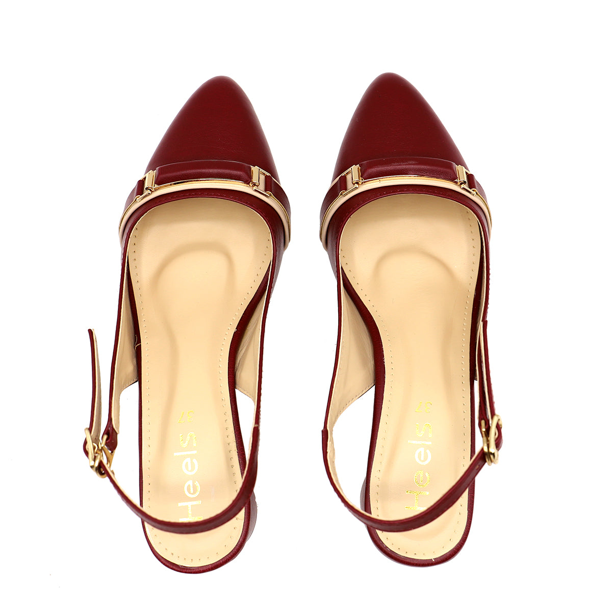 Maroon Formal Sling Back 085437 – Heels Shoes