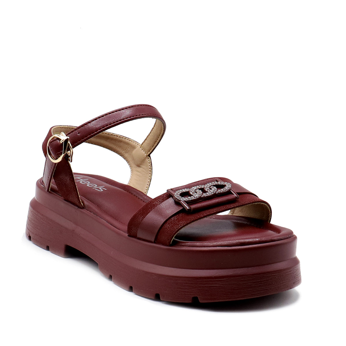Maroon Casual Sandal 078128 – Heels Shoes