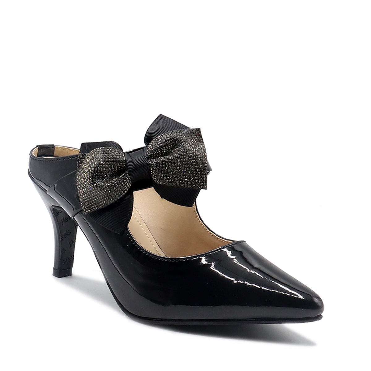Black Formal Mule 037022 – Heels Shoes | New